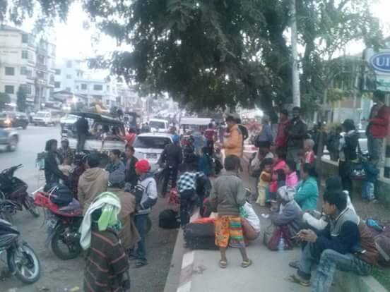 Dvb ကိုးကန္႔ေဒသ စစ္ေျပးဒုကၡသည္မ်ား လားရႈိးၿမိဳ႕ေပၚထြက္ေျပး