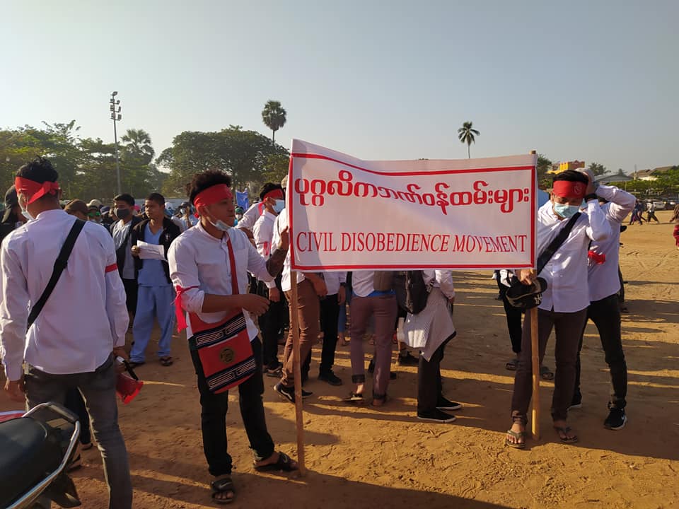 စစ်အာဏာရှင်အလိုမရှိကြောင်း ပဲခူးမြို့ တတိယနေ့ အထွေထွေသပိတ်စတင်