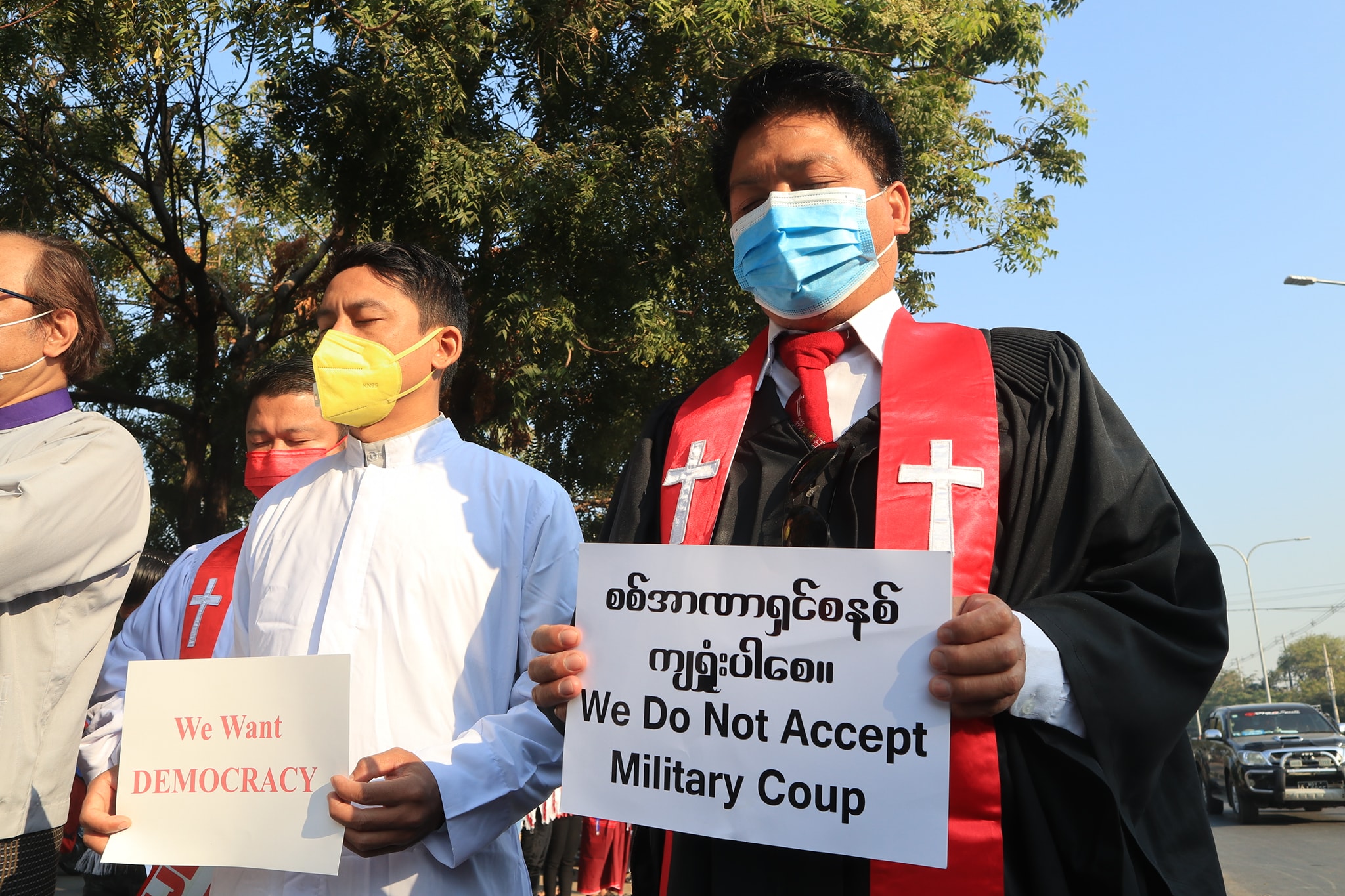 Dvb စစ်အာဏာရှင်အလိုမရှိကြောင်း မန္တလေး ခရစ်ယာန်အသင်းတော်များဖွဲ့ ဆန္ဒပြ