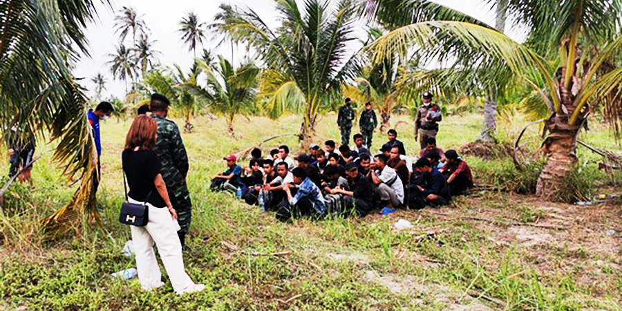 Dvb ထိုင်းနိုင်ငံ၊ ပရကျူပ်ခီရီခန်ခရိုင်တွင် တရားမဝင်မြန်မာ ၂၇ ဦး ဖမ