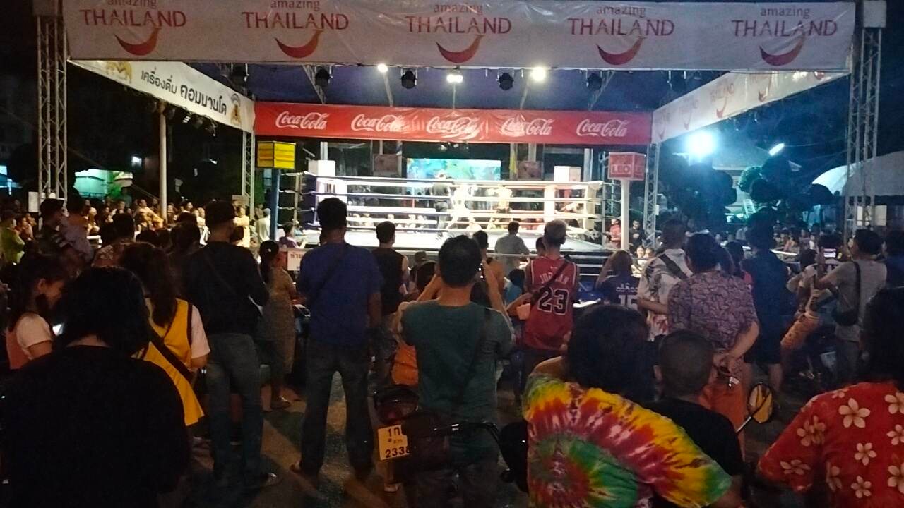 နှစ်သစ်ကူးသင်္ကြန်ကာလ ထိုင်း မြန်မာ ရိုးရာ လက်ဝှေ့ပွဲ မဲဆောက်တွင်ကျင်းပ