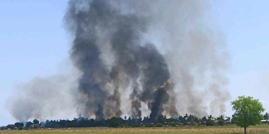 ယင်းမာပင်တွင် စစ်တပ်က ပြည်သူ ၁ ဦးကို ခေါင်းဖြတ်သတ်ပြီး ရွာမီးရှို့
